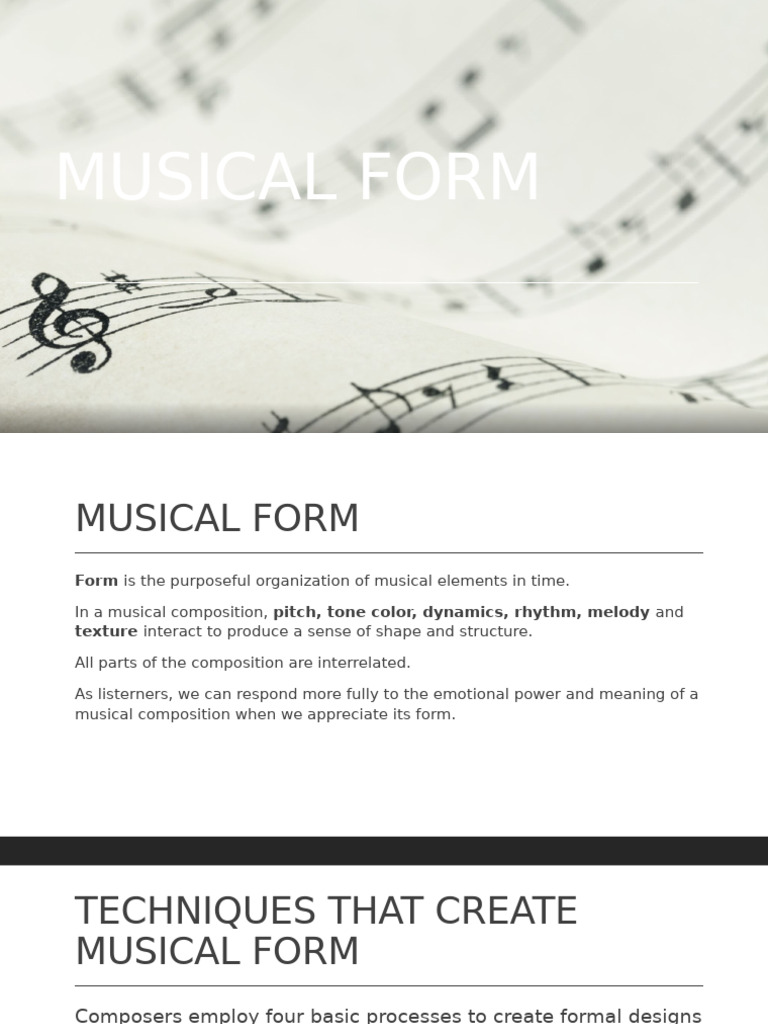 Understanding Musical Form | PDF | Variation (Music) | Musical Forms