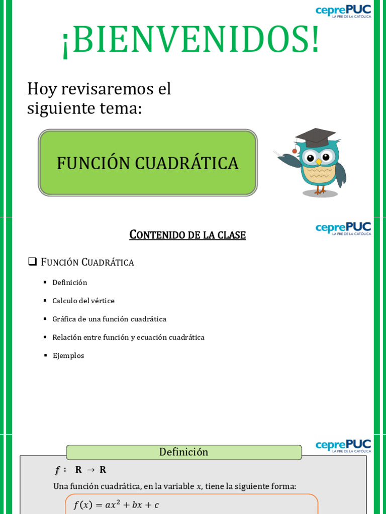 Función Cuadrática: Definición y Gráficas | PDF | Ecuación cuadrática ...