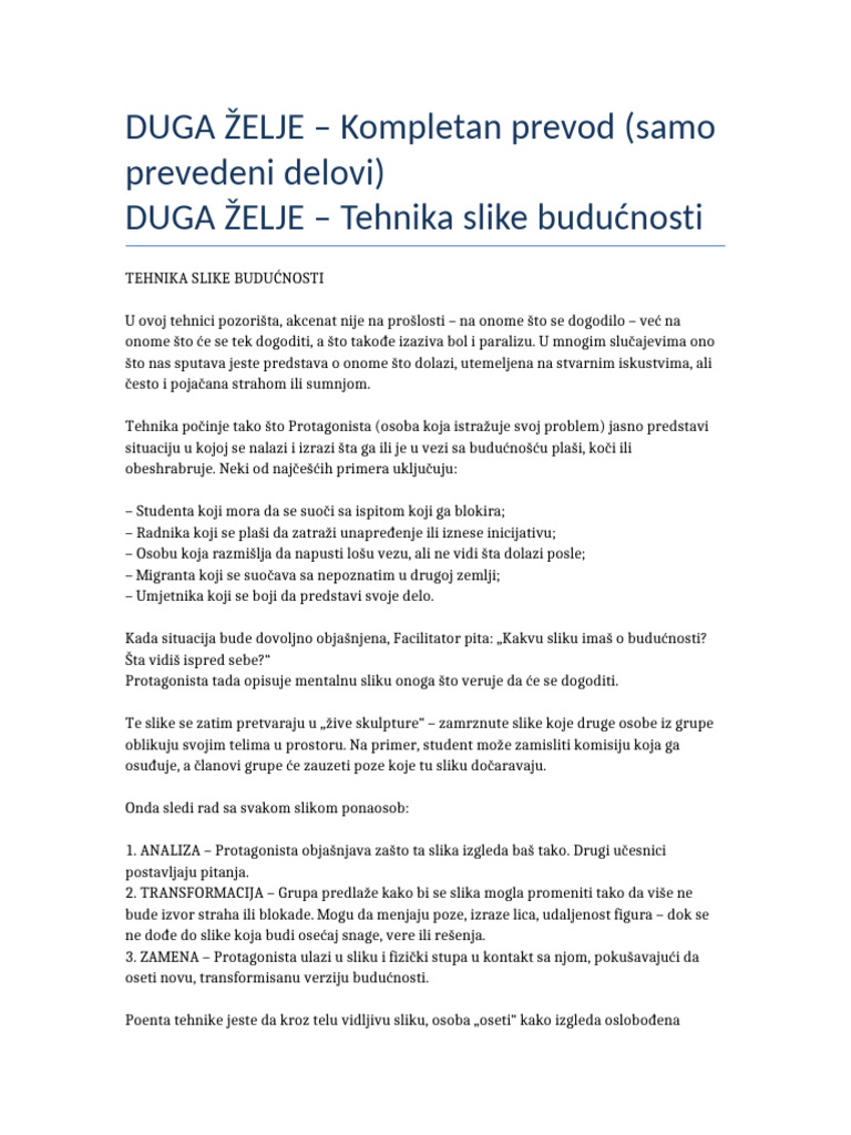 Duga Zelje Prevod Samo Translacija | PDF