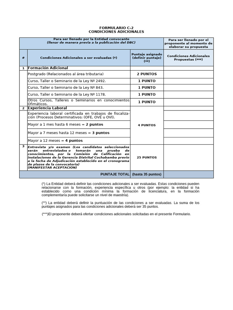 Formulario C-2 | PDF