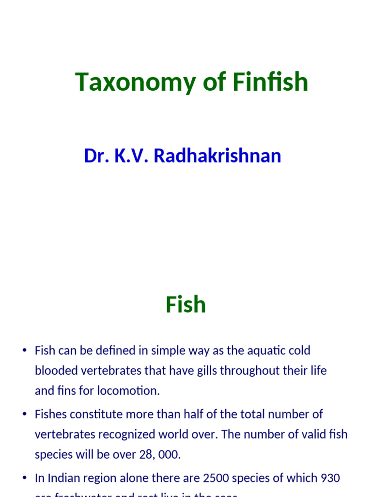 Fish Taxonomy and Identification Guide | PDF | Taxonomy (Biology) | Genus