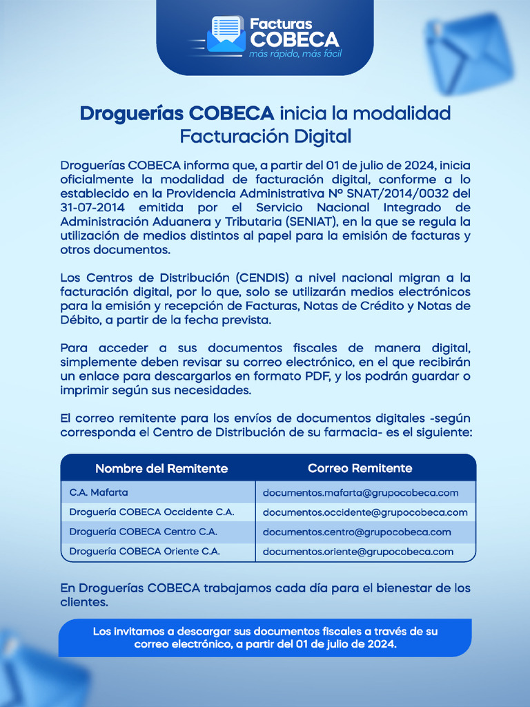 Autorizacion Seniat Facturacion Digital Cobeca | PDF