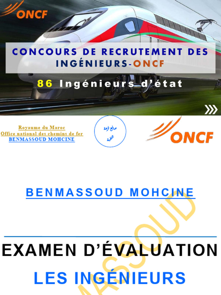 Concours ONCF 2025 : Préparation et Infos | PDF