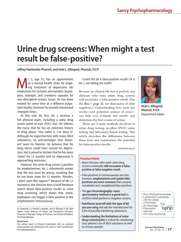 False Positives in Urine Drug Testing | PDF | Opioid | Drug Test