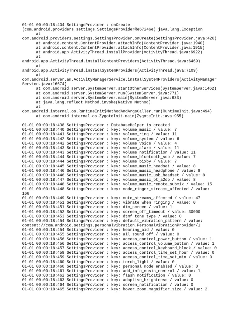 Settings Provider | PDF | Java (Programming Language) | Software