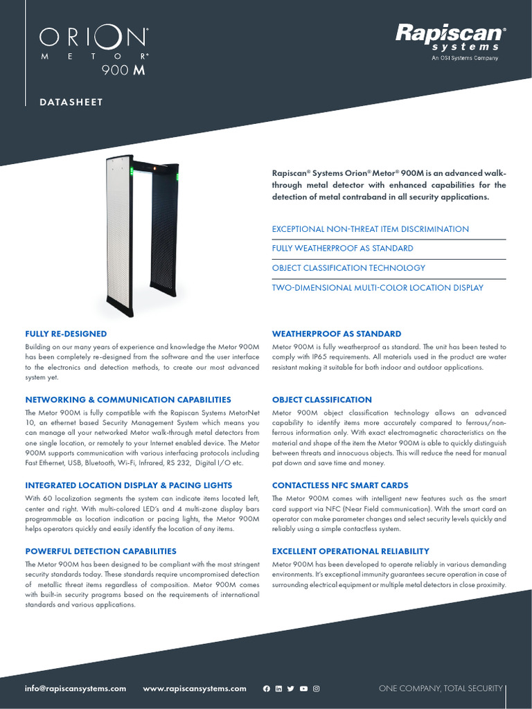 Datasheet - Metor900M | PDF | Mains Electricity | Information And ...