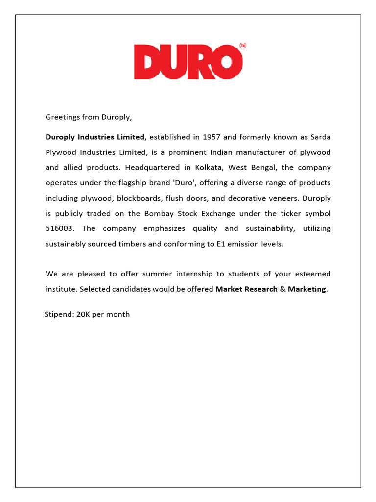 Duro Ply | PDF