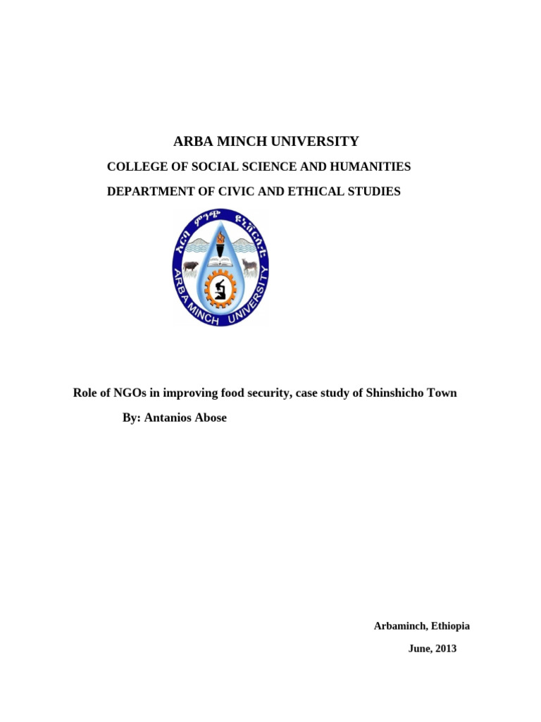 NGOs and Food Security in Shinshicho | PDF | Food Security | Malnutrition