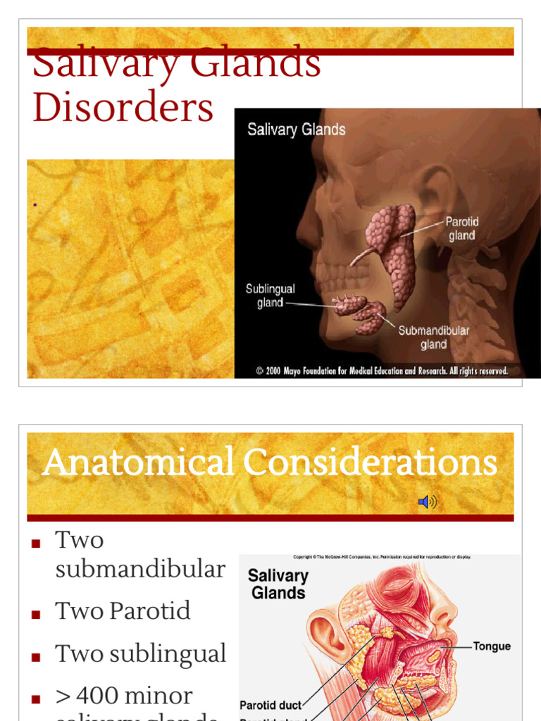 1 Salivary Glands Disorders | PDF | Medical Specialties | Diseases And ...