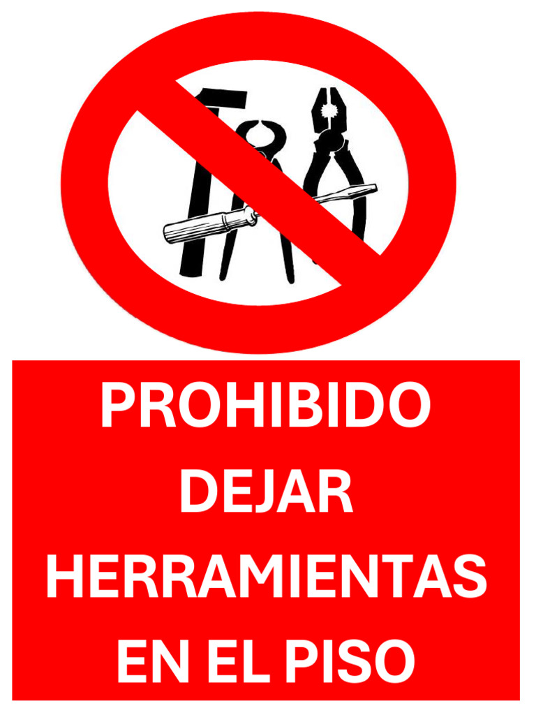 Prohibido Dejar Herramientas en El Piso | PDF
