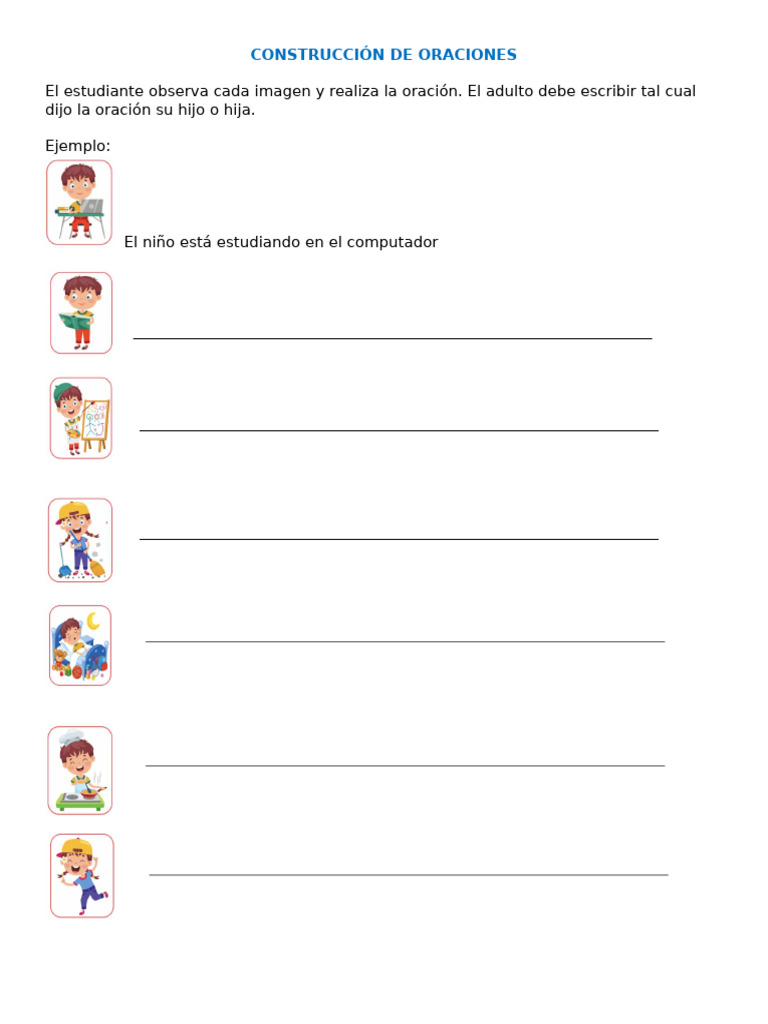 Tarea Construcción de Oraciones | PDF