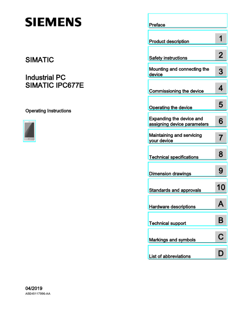 SIMATIC IPC677E Operating Instructions | PDF | Bios | Solid State Drive