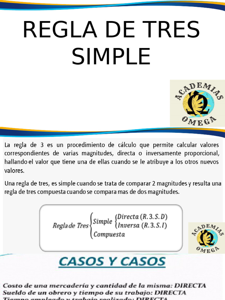 Regla de Tres Simple | PDF