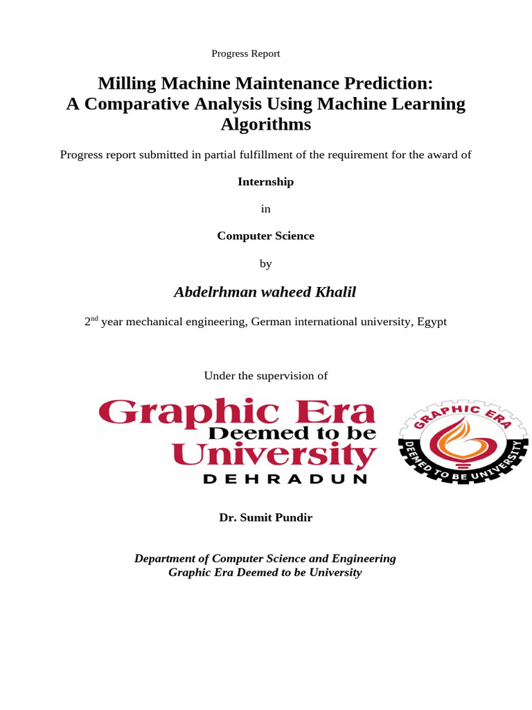 Abdelrhman Waheed Progress Report (India) | PDF | Artificial Intelligence | Intelligence (AI ...