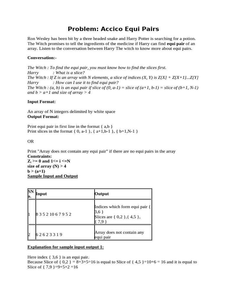 4.3 Accico Equi Pairs Solution | PDF | C (Programming Language) | Computer Engineering