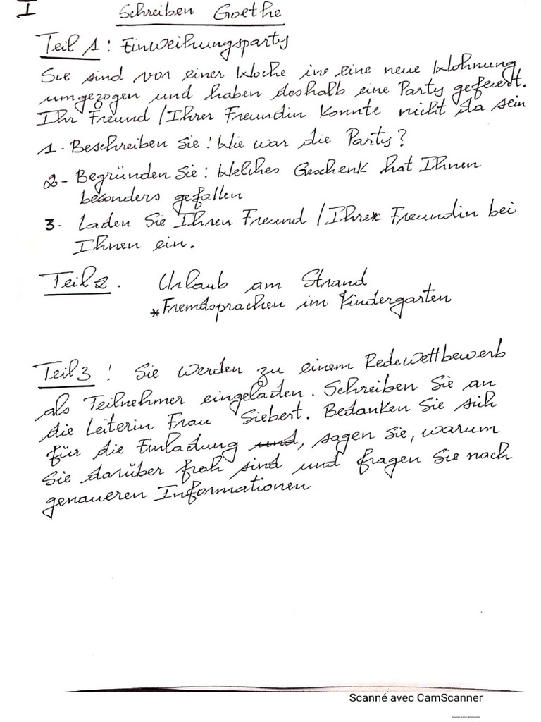 Schreiben Goethe | PDF