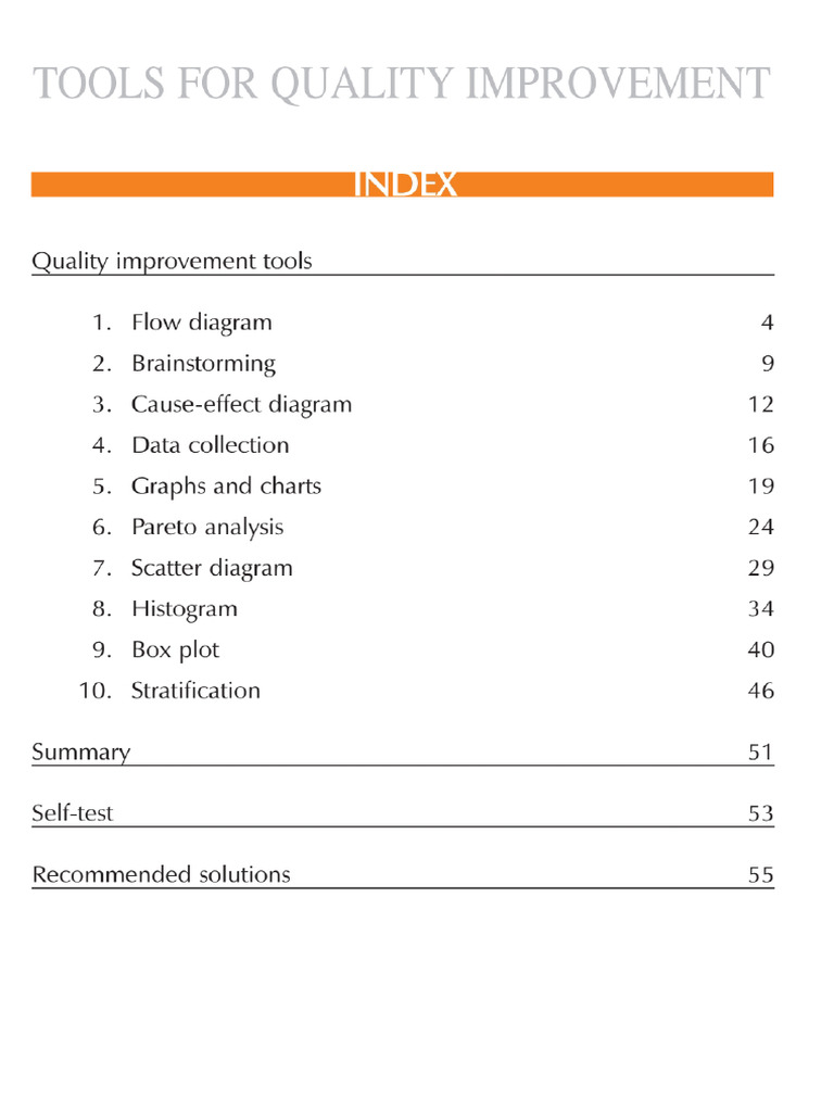 Tools For Quality Improvement | PDF