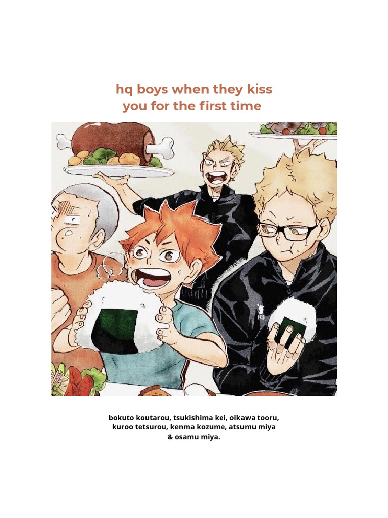 HQ Boys When They Kiss You For The First Time PDF | PDF
