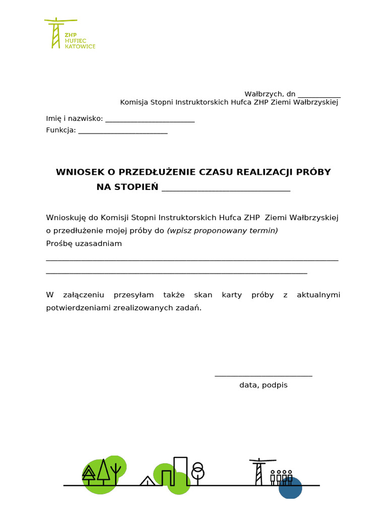 Zalacznik NR 5 Wniosek o Przedluzenie Proby | PDF
