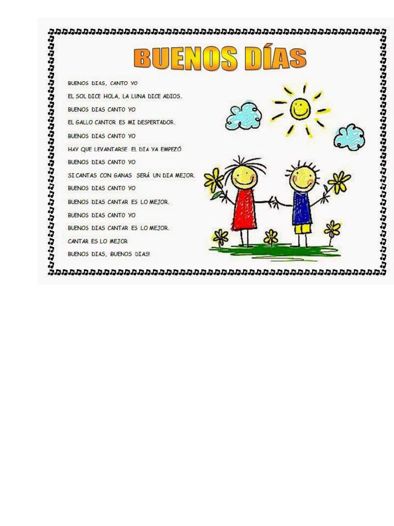 Cancion Buenos Dias | PDF
