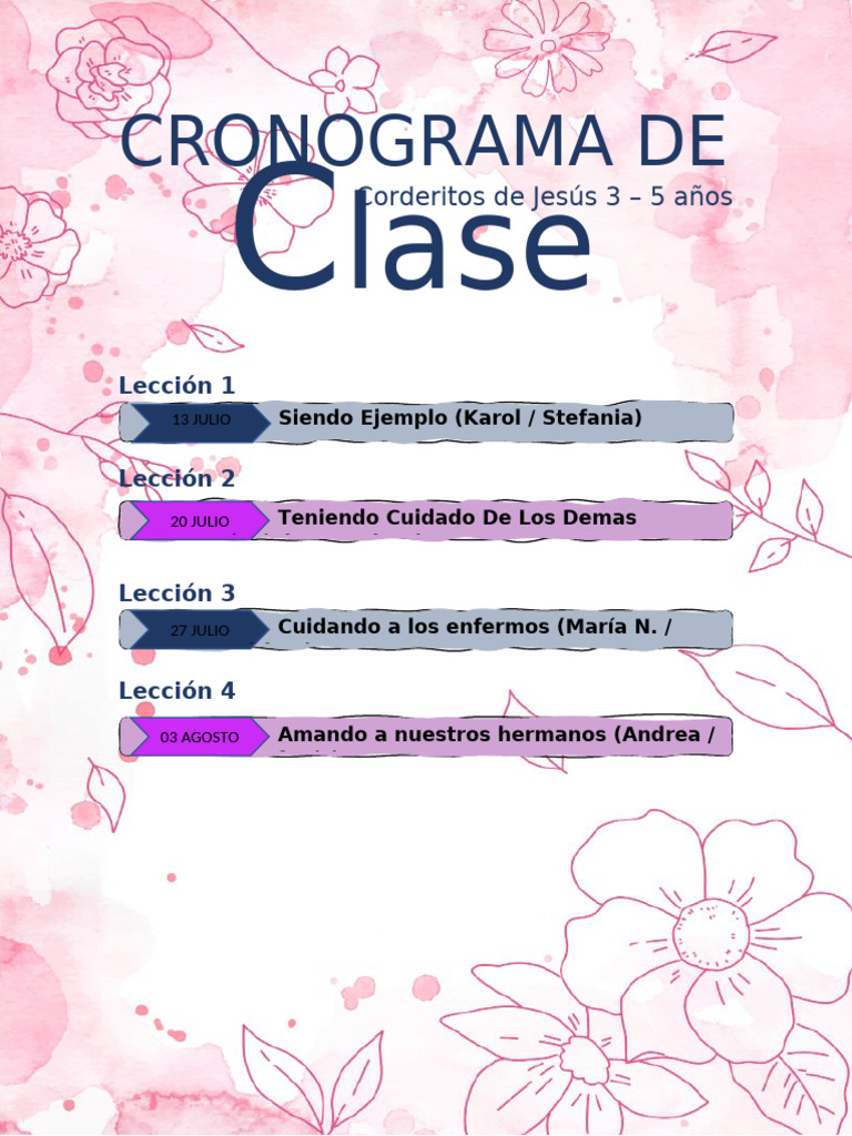 Cronograma de Corderitos | PDF