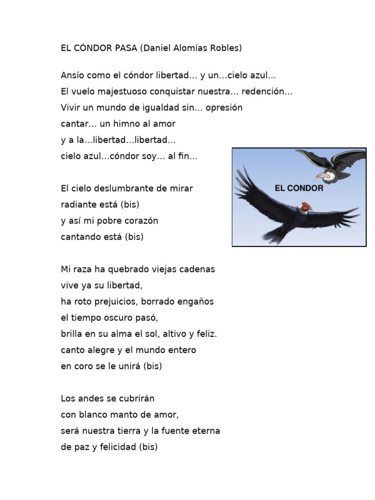 El Cóndor Pasa: Libertad y Esperanza | PDF