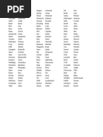 Codenames Word List for Games | PDF | Nature | Beverages