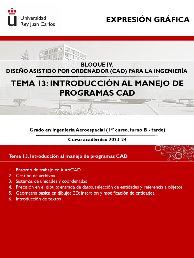 Tema 13. DiseÃ o Asistido Por Ordenador (I) IntroducciÃ N Al Manejo de Programas CAD | PDF | Cad ...