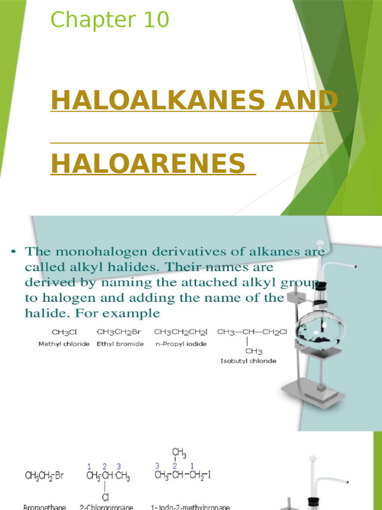 Chapter 10 (Haloalkanes and Haloarenes) | PDF | Chemical Reactions ...
