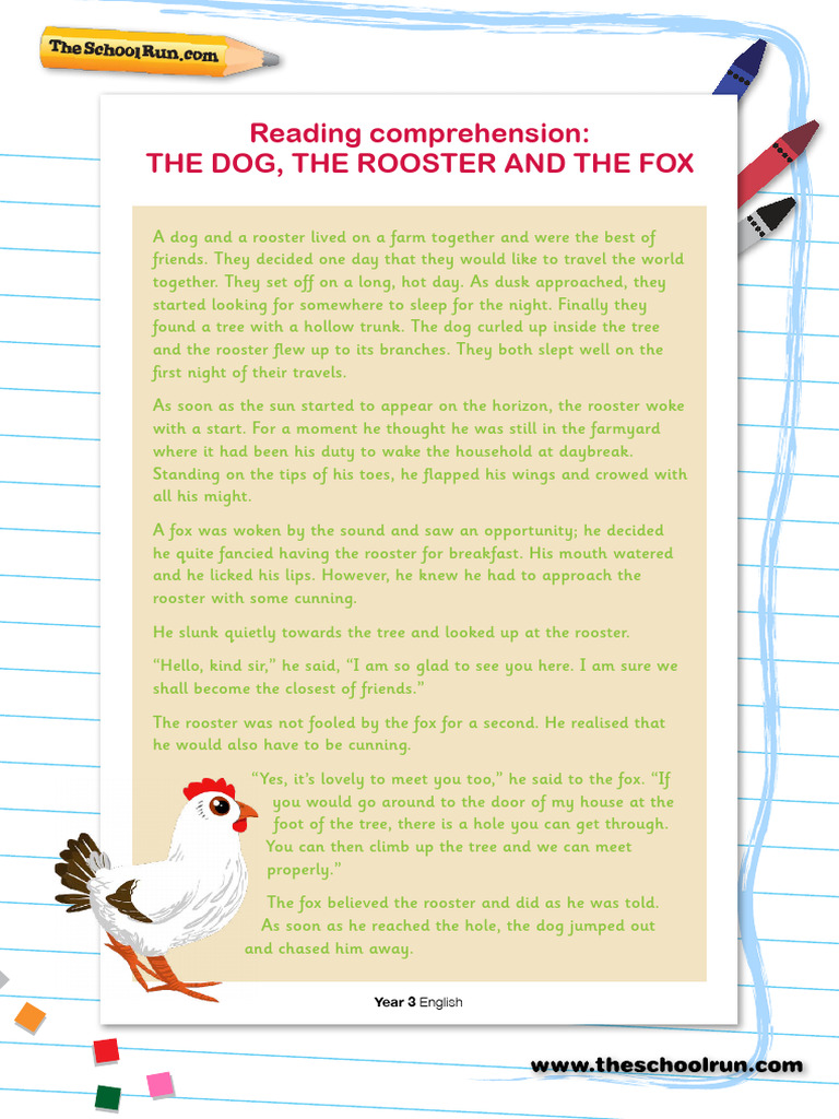 The Dog, Rooster, and Fox Adventure | PDF