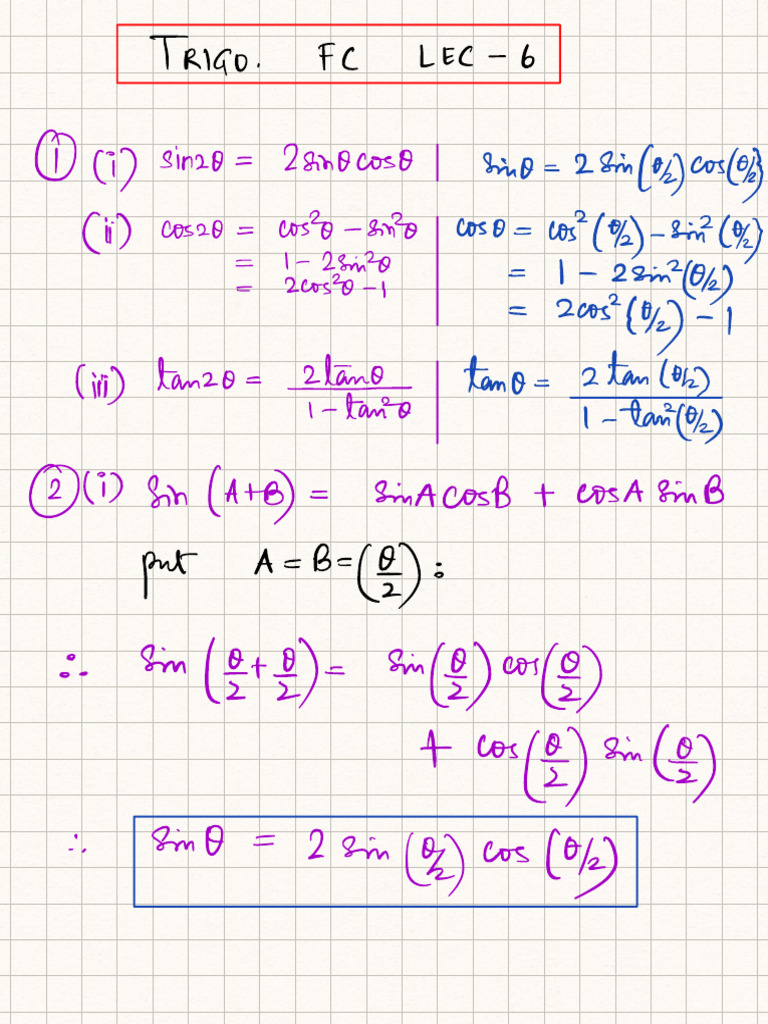 MS Maths FC - Trigo 6 - 14 Jul 2025 PDF | PDF