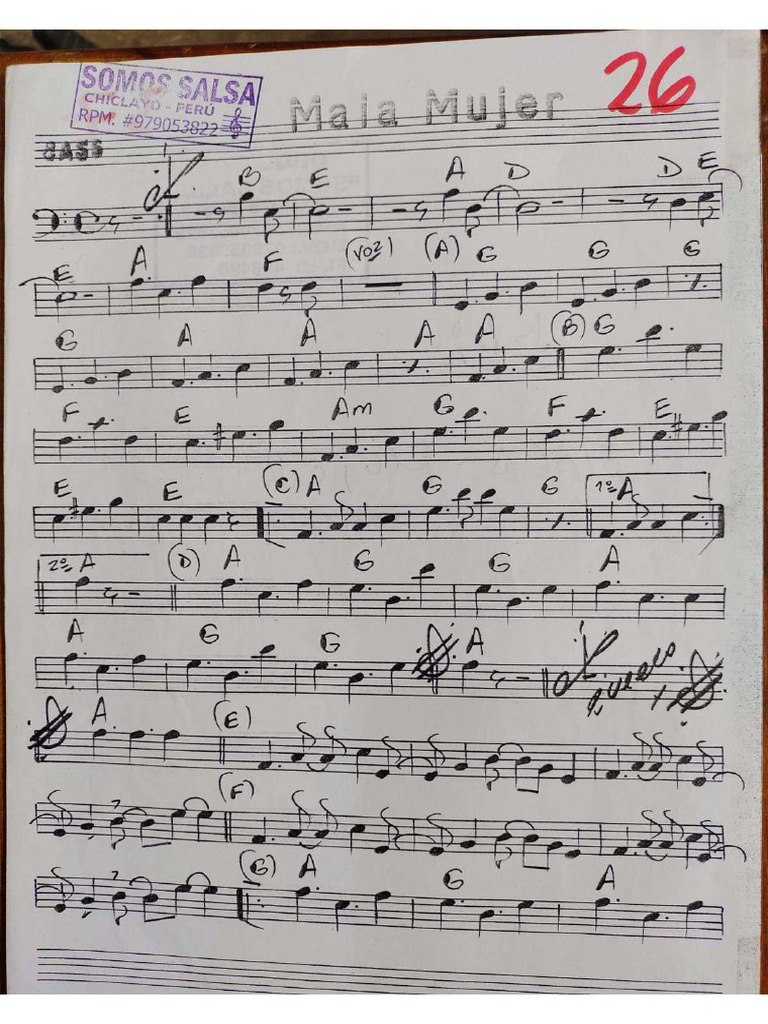 Mala Mujer Bass | PDF