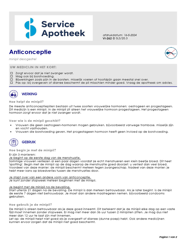 VI-262 Anticonceptie | PDF