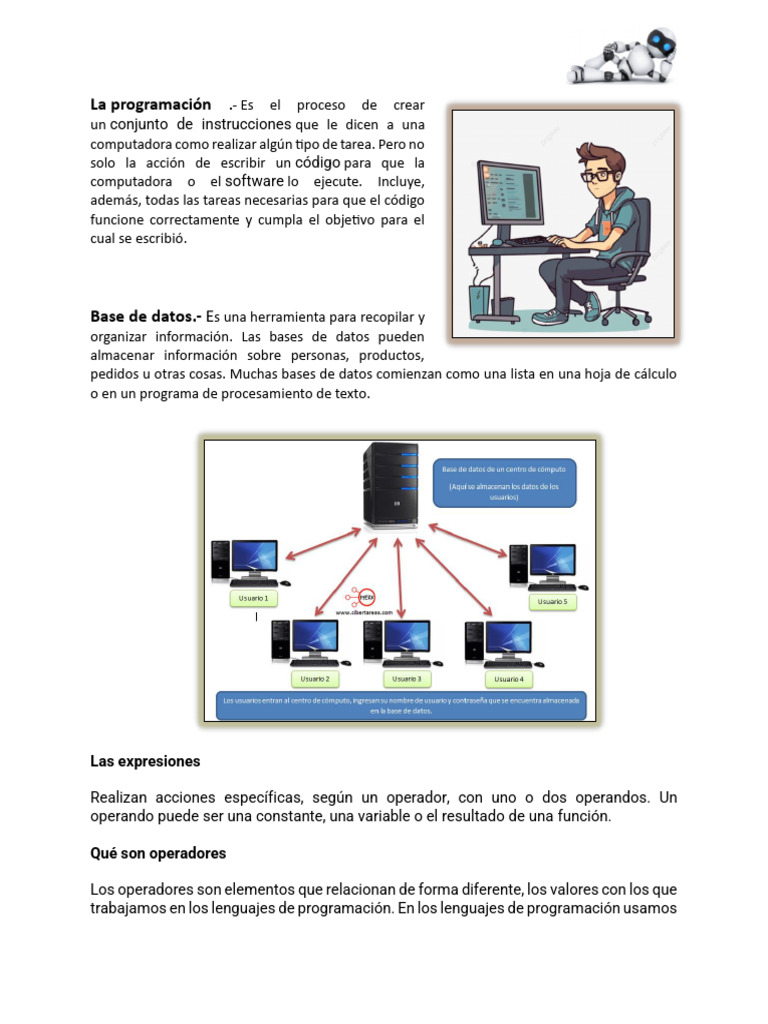 Contenidos Expresiones y Operadores 1 | PDF | Programa de computadora | Programación