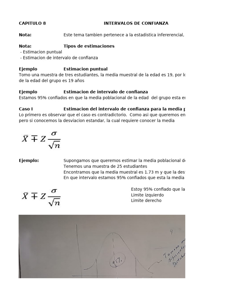 Capitulo 8 | PDF | Intervalo de confianza | Teoría de la estimación