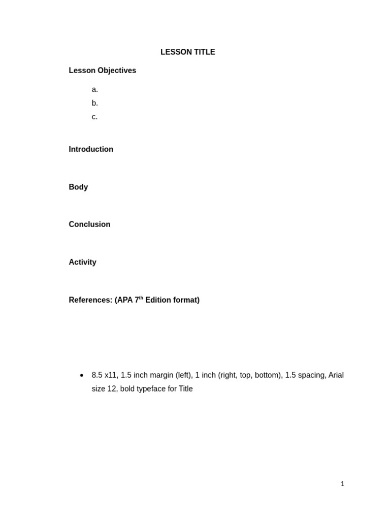 Template For The Modules | PDF
