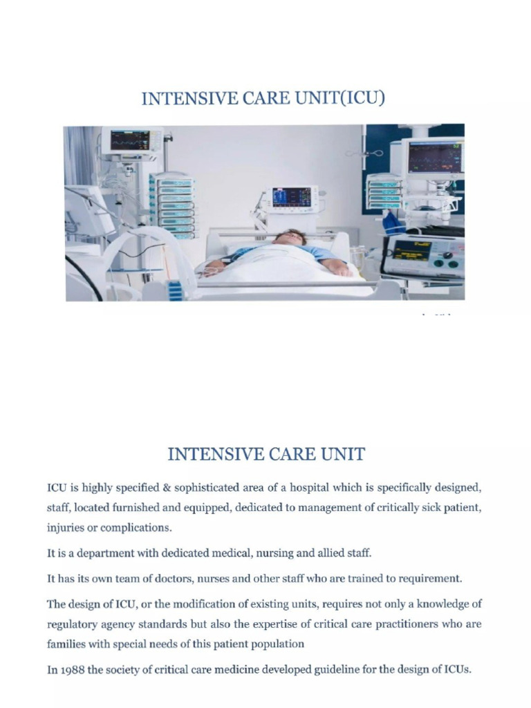Intensive Care Unit Notes | PDF