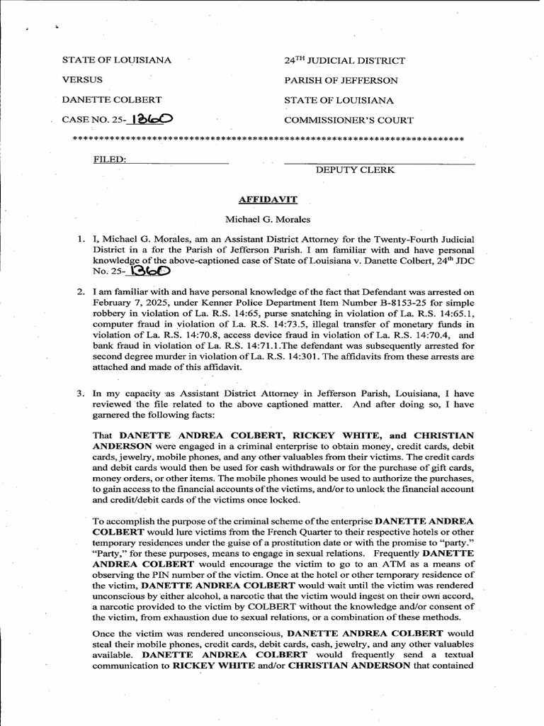 Danette Colbert Afidavit | PDF