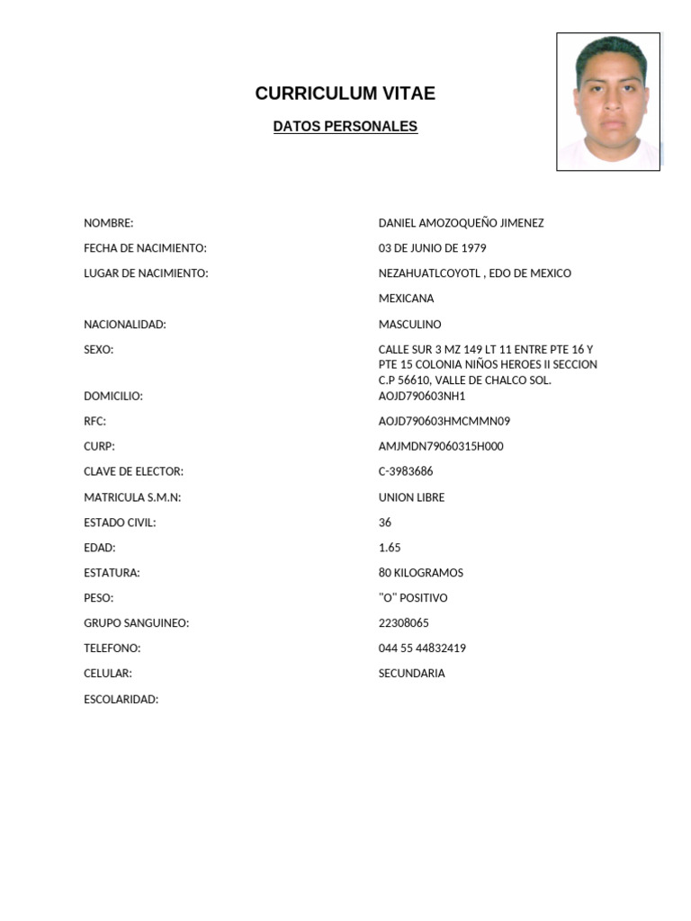 Curriculum Vitae SR Daniel | PDF