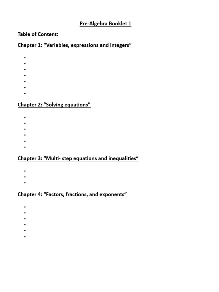 Grade 7 Practice Book Pre-Algebra Curriculum | PDF | Multiplication ...
