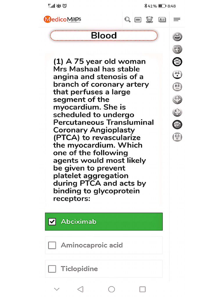 Block 7 Pharma Blood Maps Mcqs | PDF