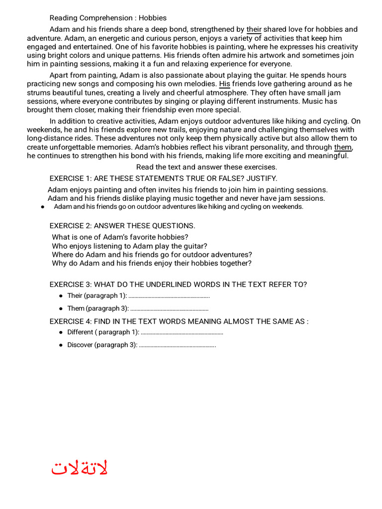 CC Reading QUIZ 1 Sample T2 | PDF