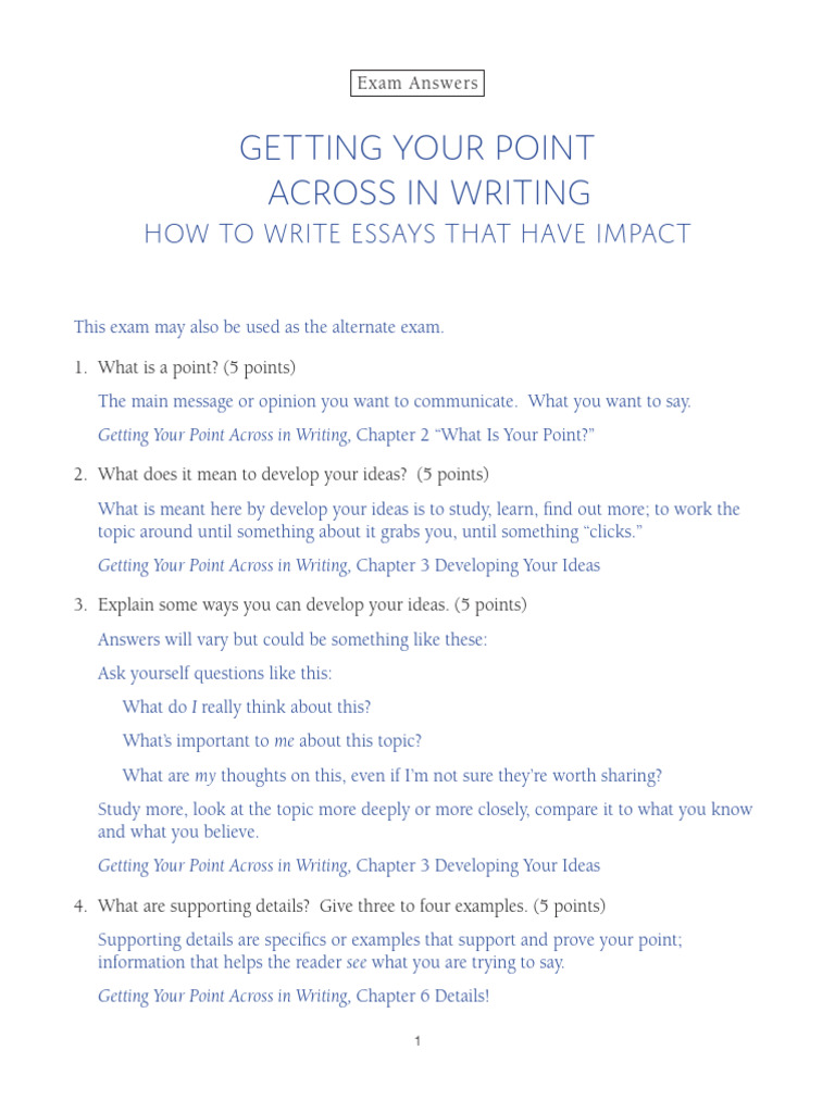Get Your Point Exam Answers | PDF | Essays | Plagiarism