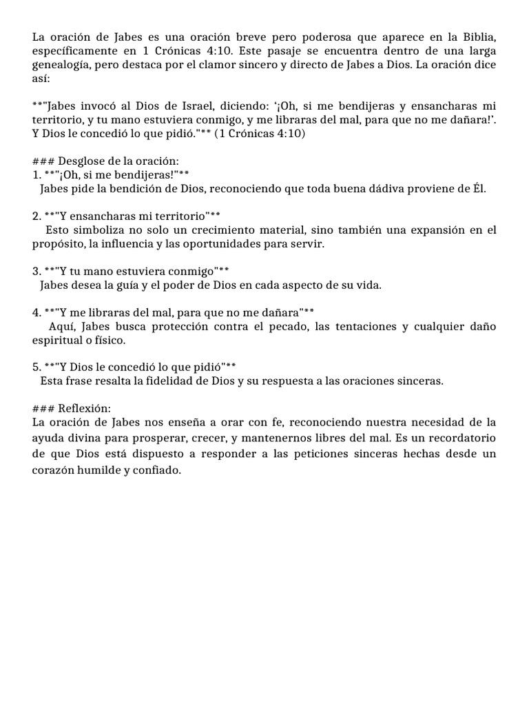 La Oración de Jabes | PDF | Oración | Creencia religiosa y doctrina