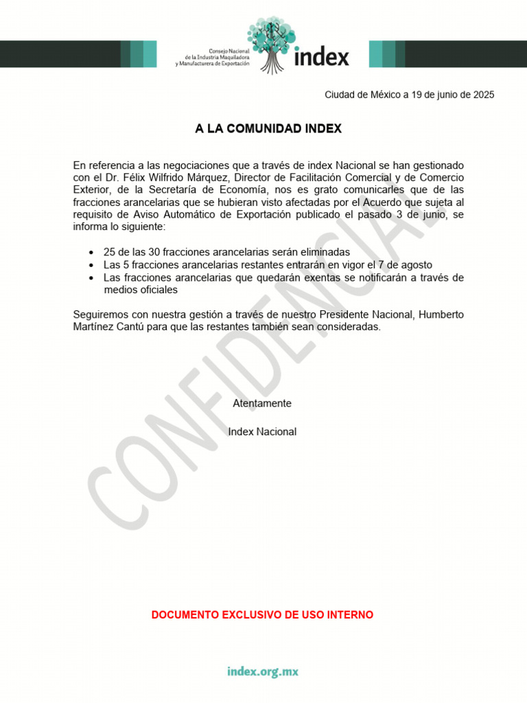 Comunicado Interno AAE | PDF