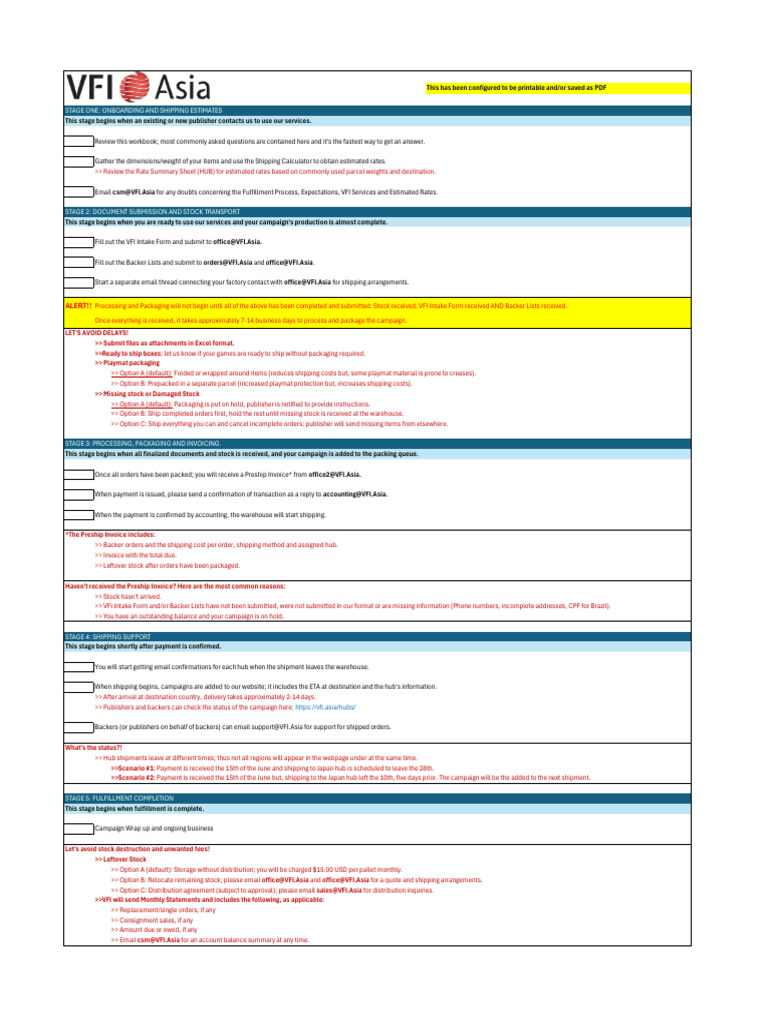 VFI Order Fulfillment Process Guide | PDF