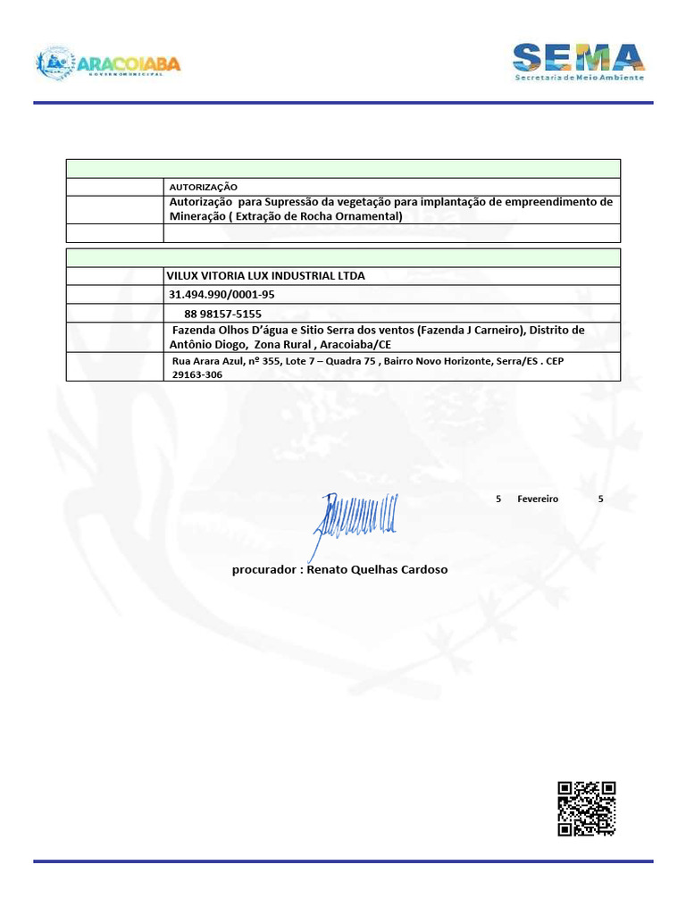 Formulario de Requerimento | PDF