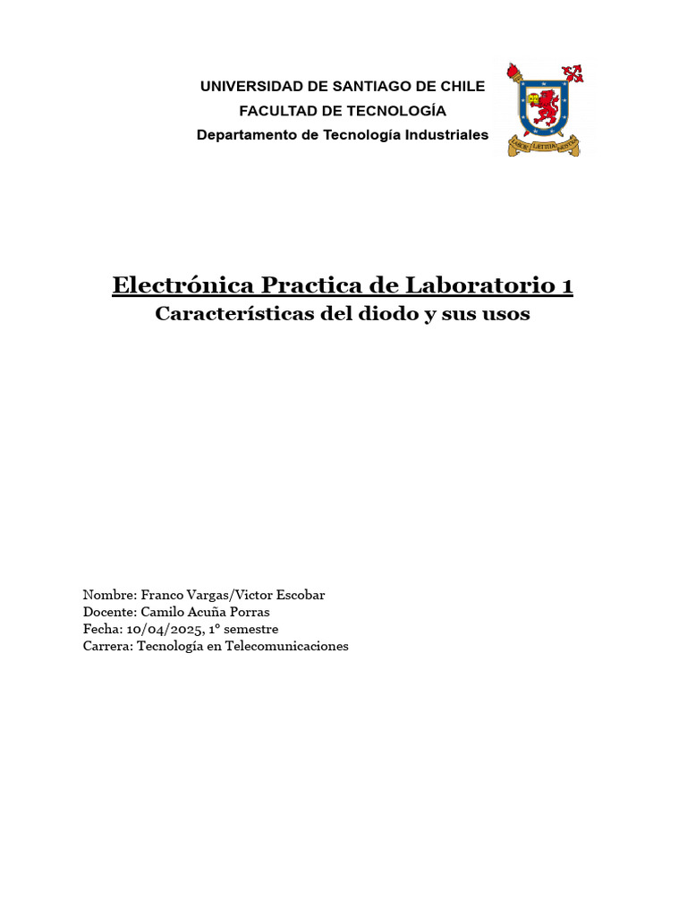 Lab. Electronica Practica 1 | PDF | Rectificador | Red eléctrica