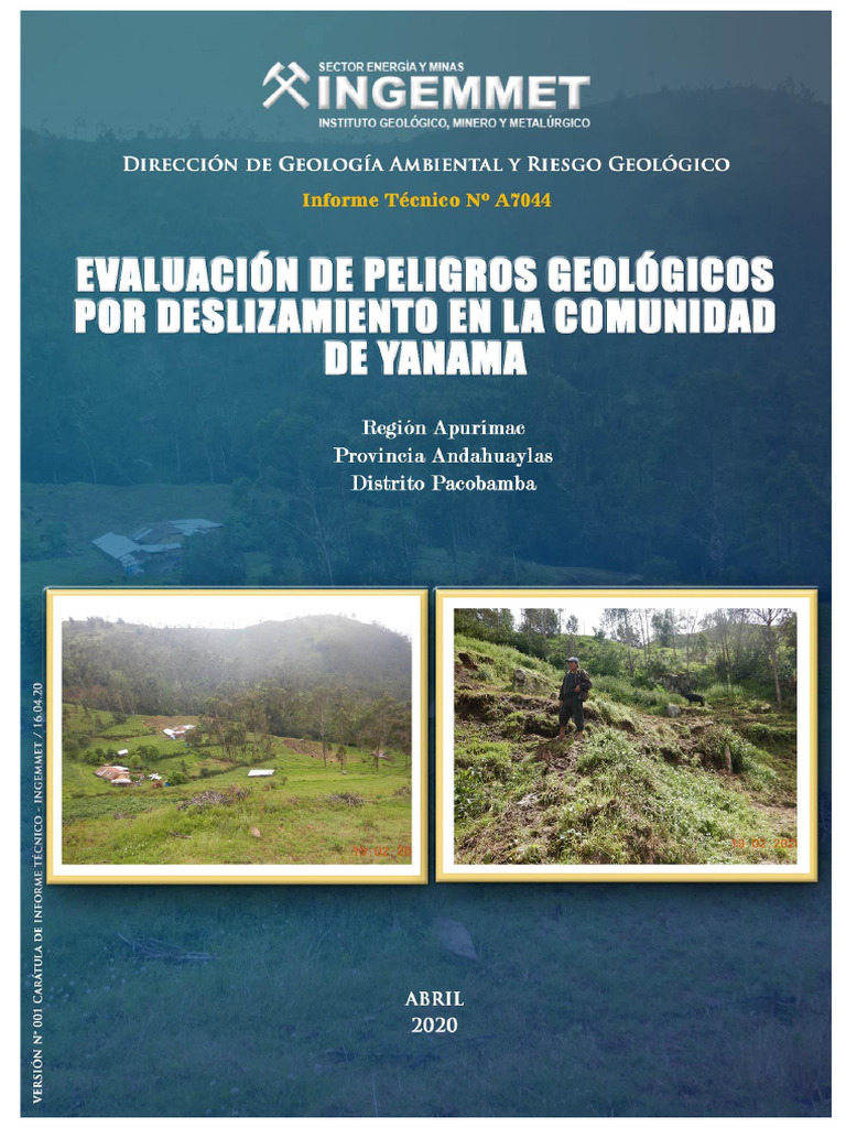 A7044 Evaluacion de Peligros Geologicos Por Deslizamiento en La ...
