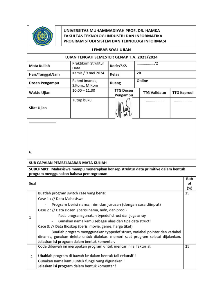 STI - 2B - Prak Struktur Data | PDF